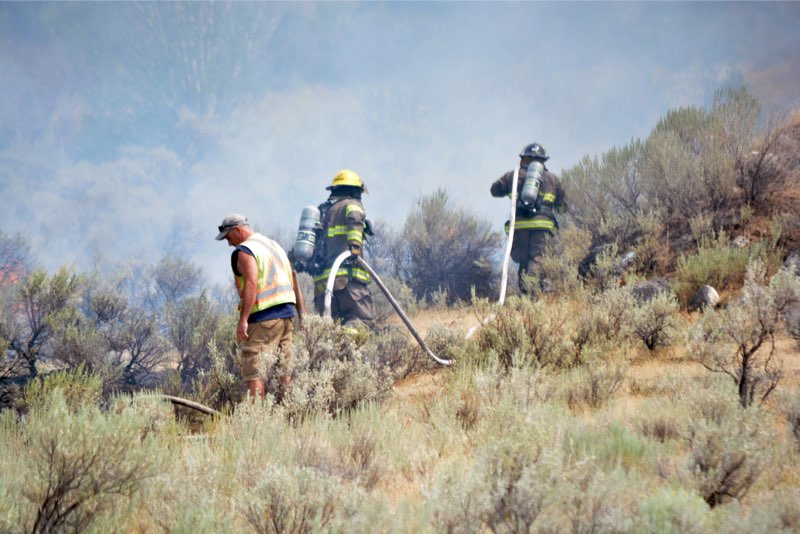 Hay fire starts on truck bed - TimesChronicle.ca