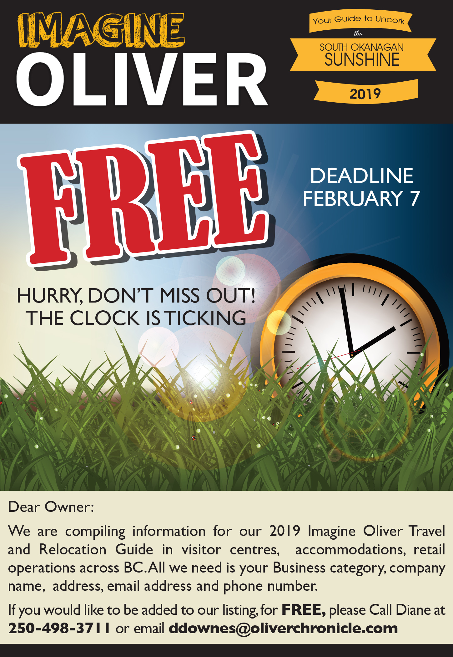 Our Upcoming Visitor Guide Is Compiling Business Listings 