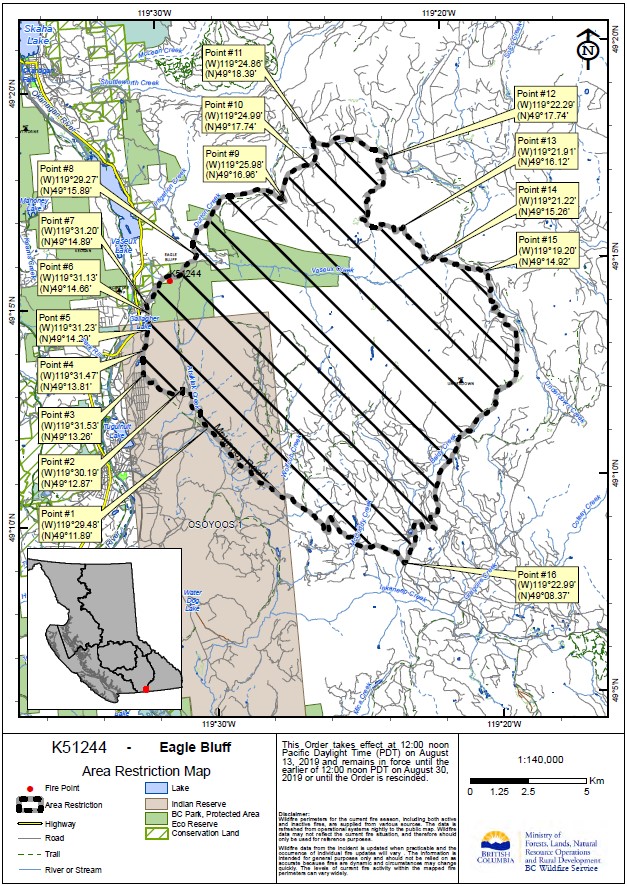 Eagle Bluff fire area restricted - TimesChronicle.ca