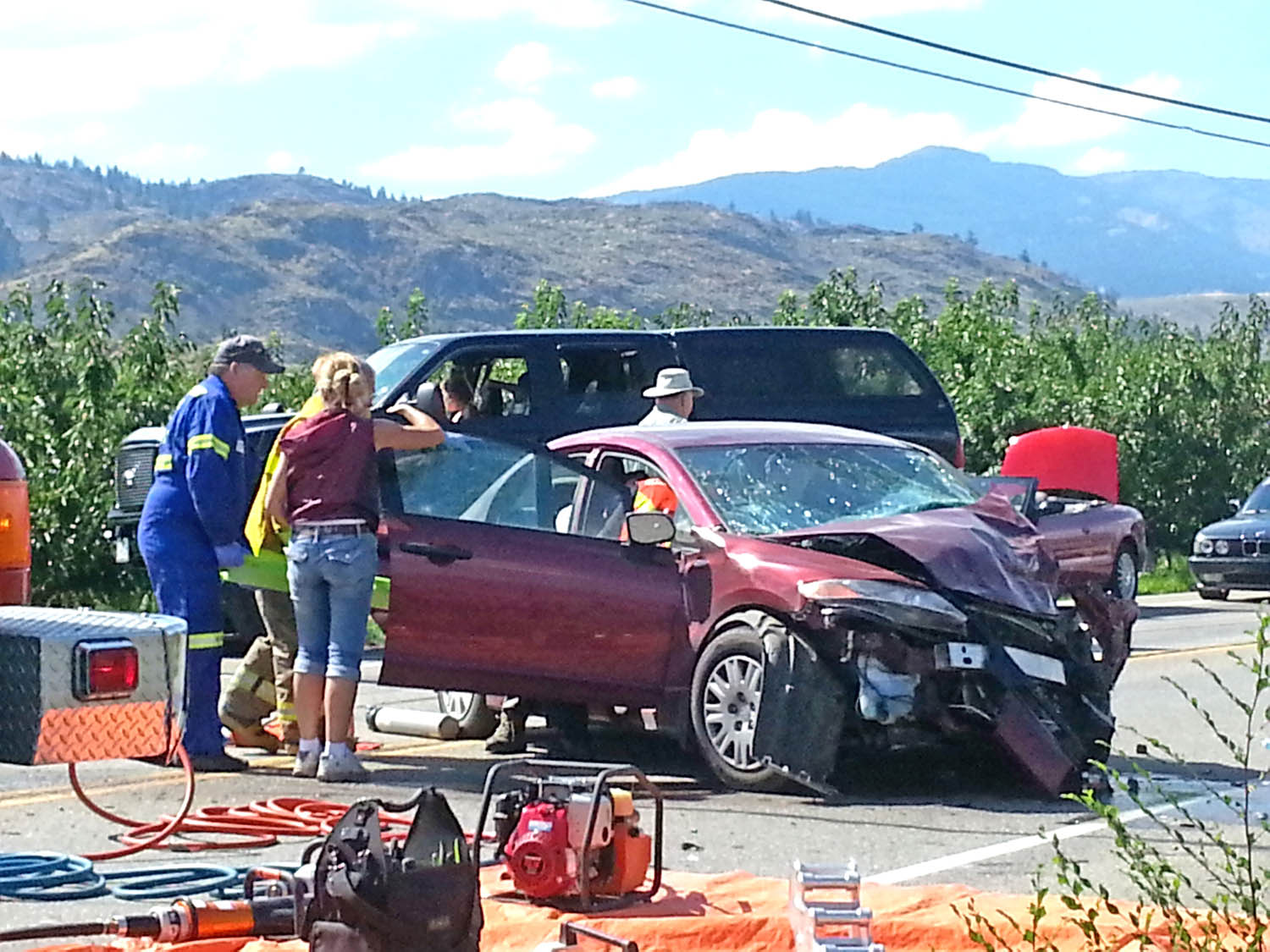Two vehicle collision causes injuries on Hwy. 97 Friday afternoon - TimesChronicle.ca