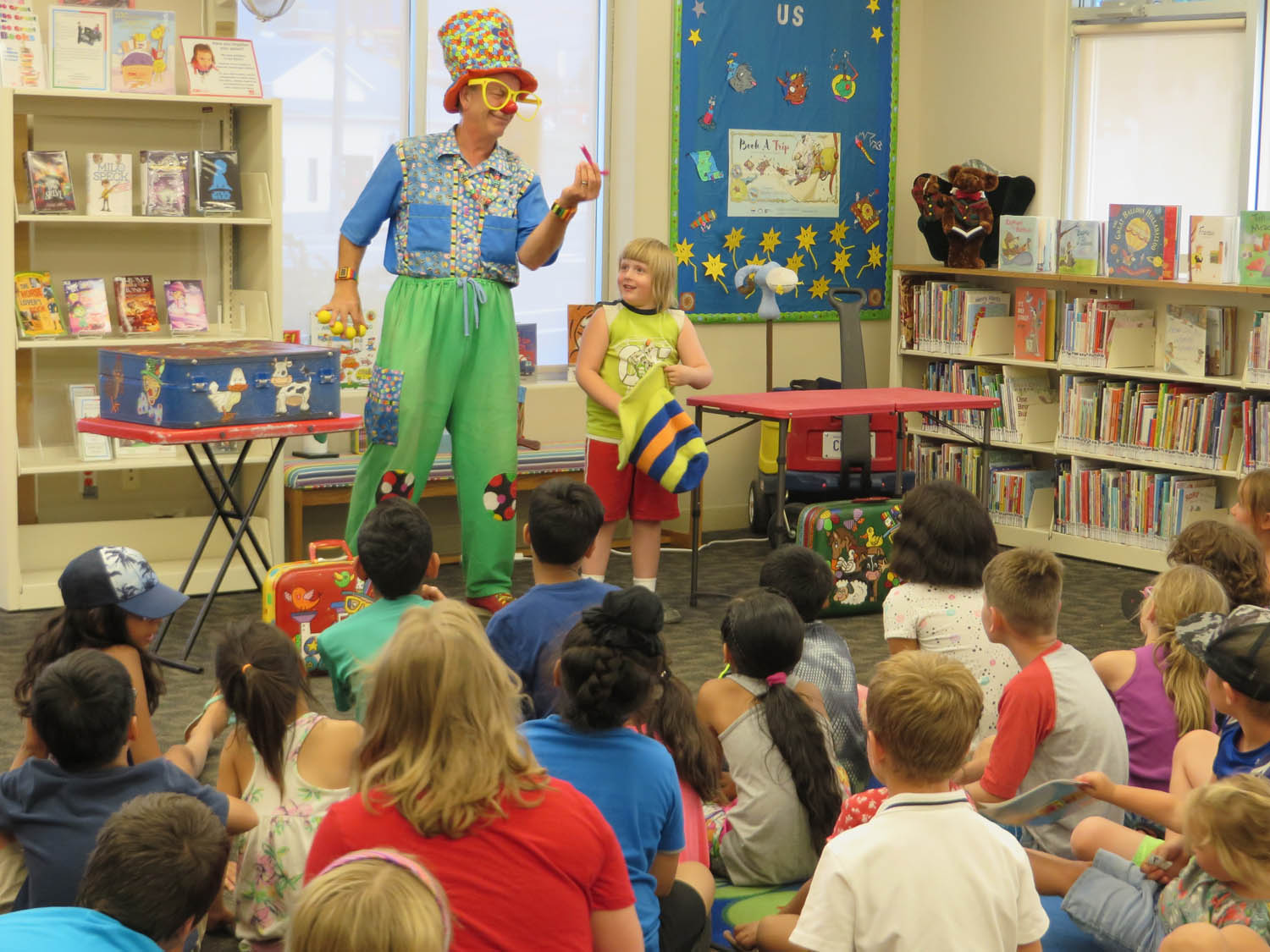 Children spellbound as clown performs at library - TimesChronicle.ca