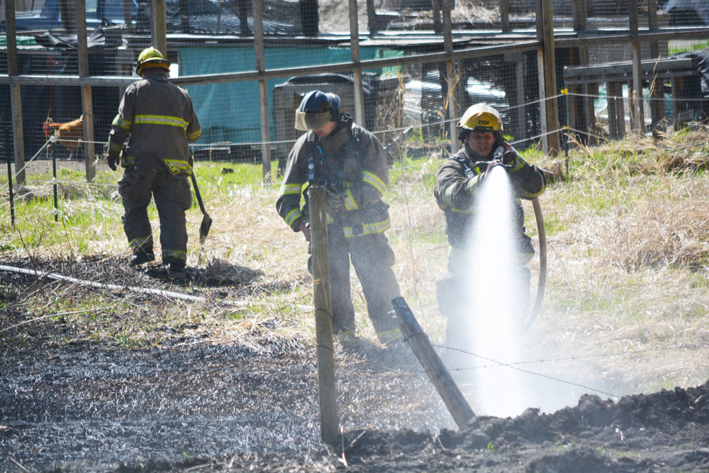 Firefighters race to extinguish grass fire - TimesChronicle.ca