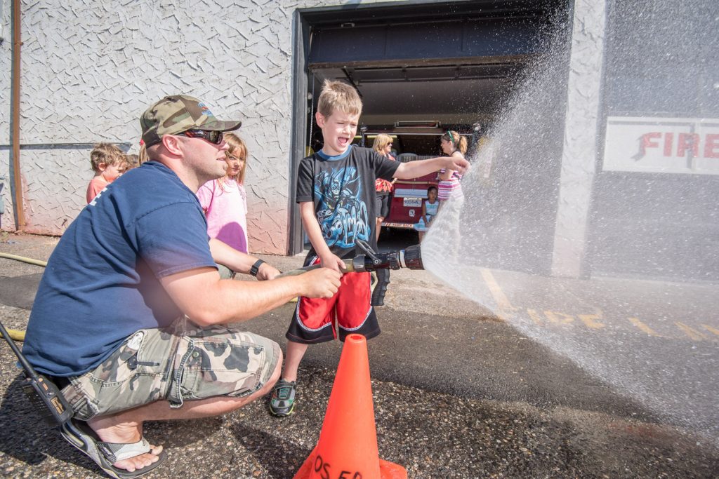 Kindergarten kids from Osoyoos Elementary School are firefighters for a ...