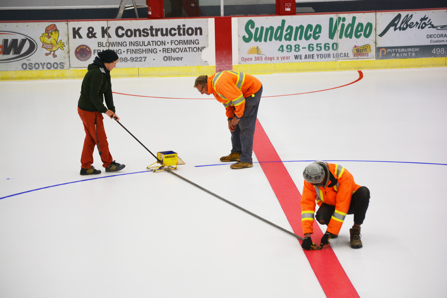 Oliver arena ice gets fresh coat of paint - TimesChronicle.ca