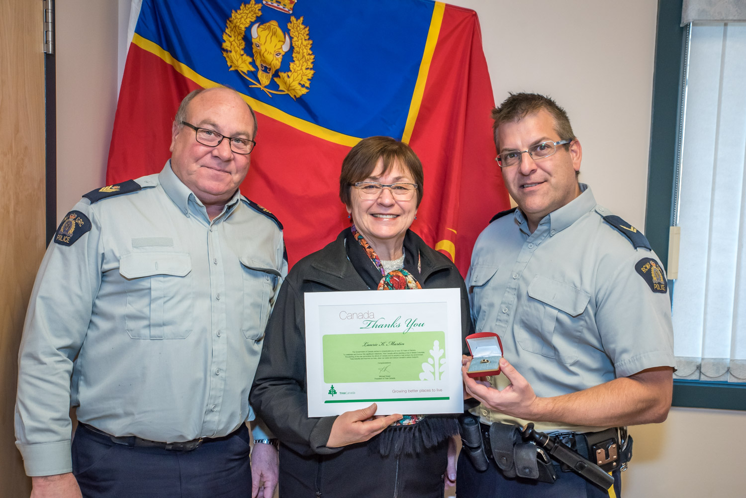 Long-time RCMP staffer honoured for years of service - TimesChronicle.ca