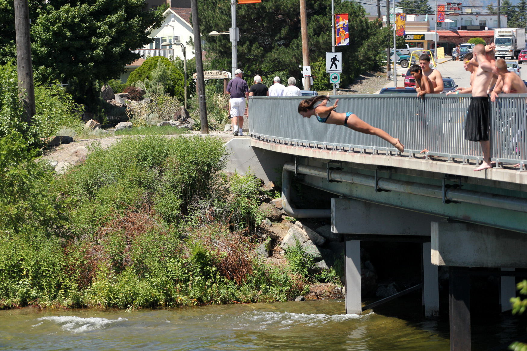 LOCAL GRANDMOTHER WORRIED YOUNGSTERS JUMPING OFF BRIDGE IS GOING TO ...