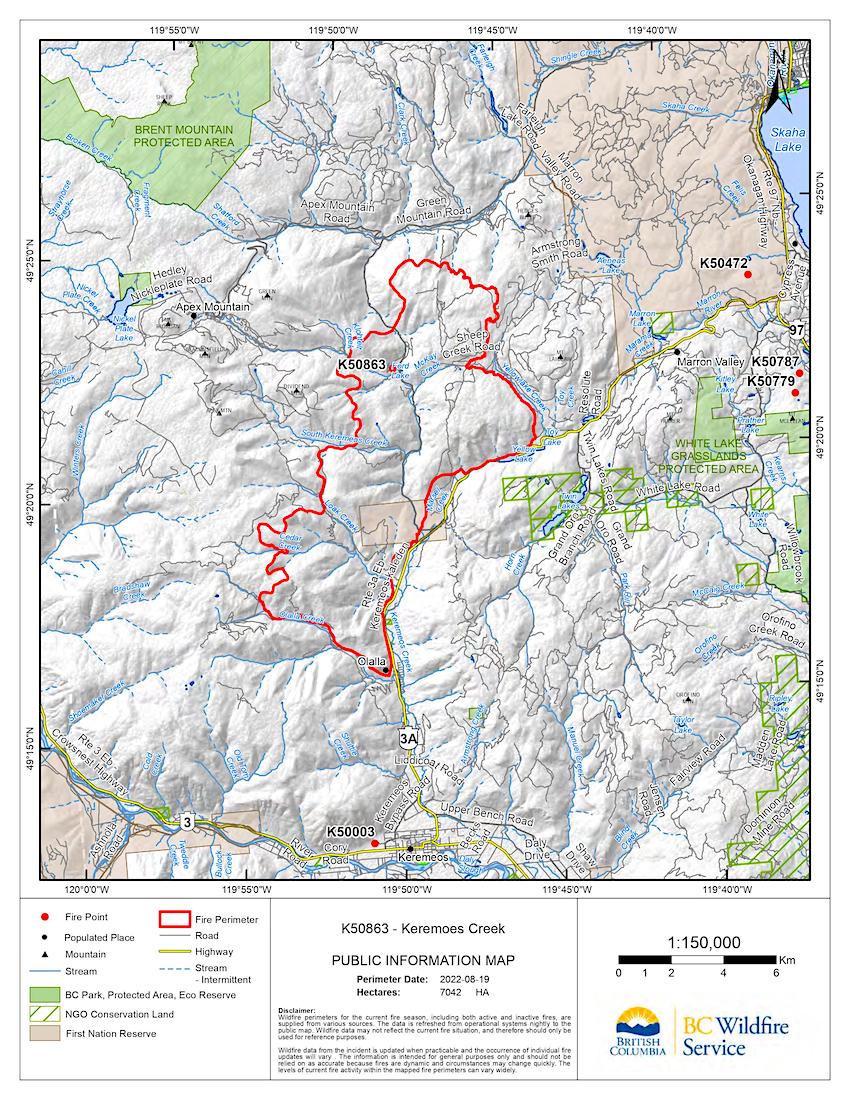 UPDATED: All evacuation alerts rescinded for Keremeos Creek fire ...