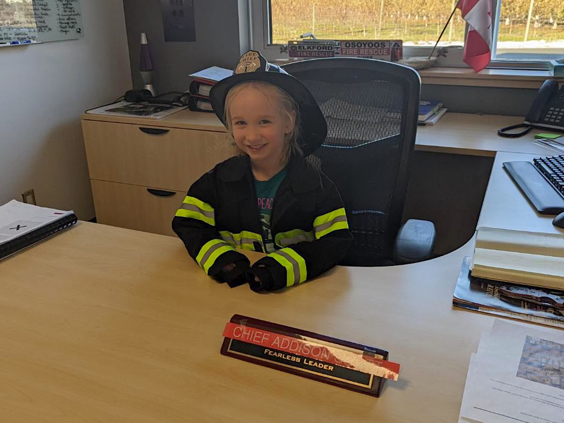 Osoyoos Fire Rescue gets new chief (for a day) - TimesChronicle.ca