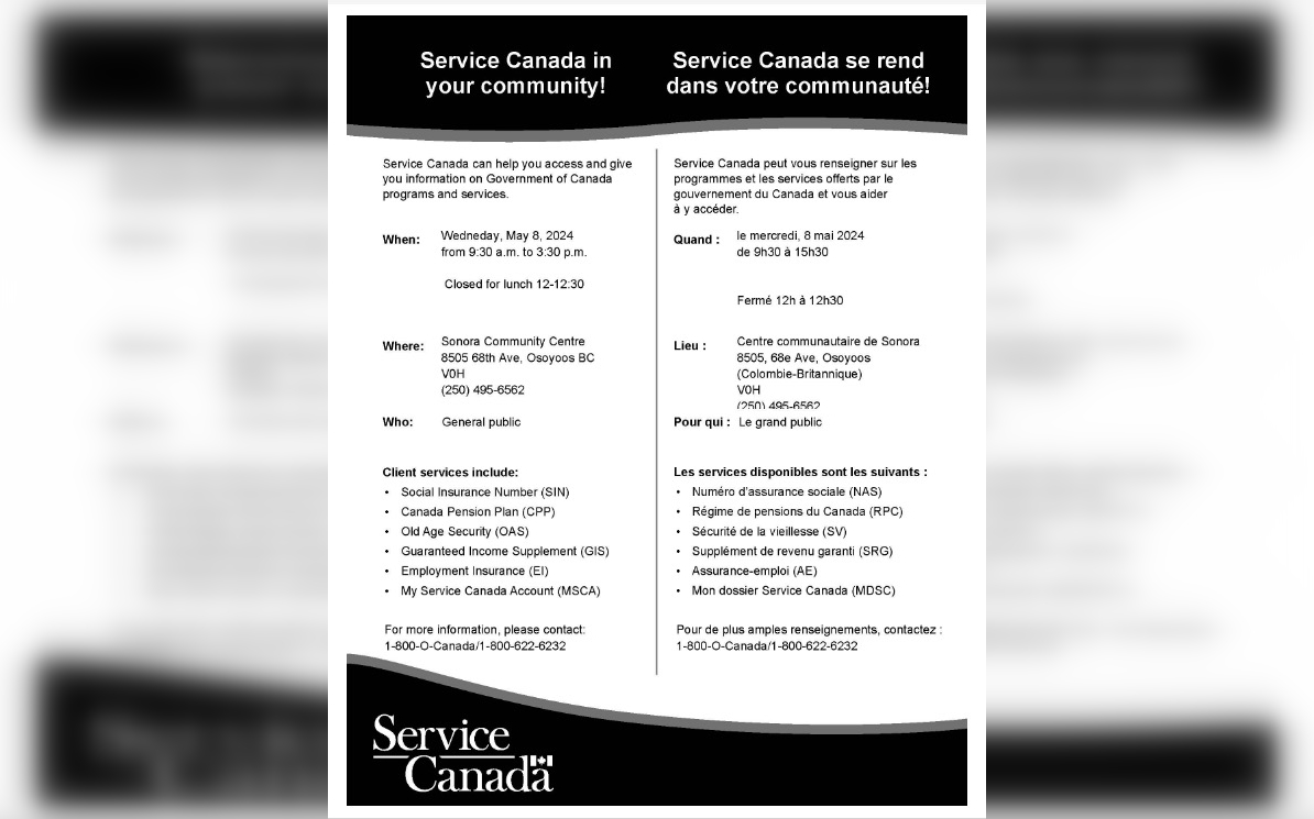 Service Canada community outreach in Osoyoos - TimesChronicle.ca