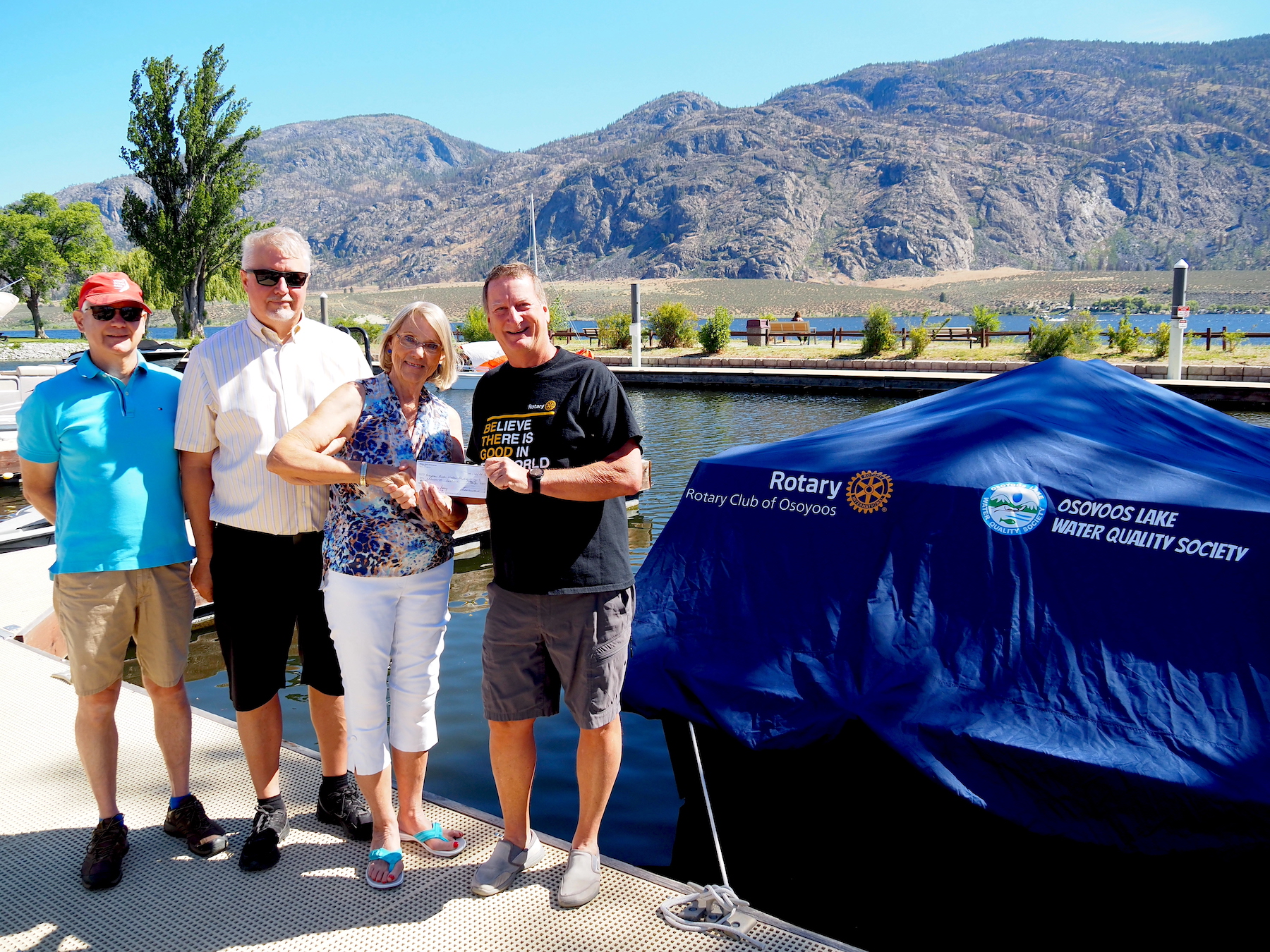 Rotary helps water quality society with new boat cover - TimesChronicle.ca