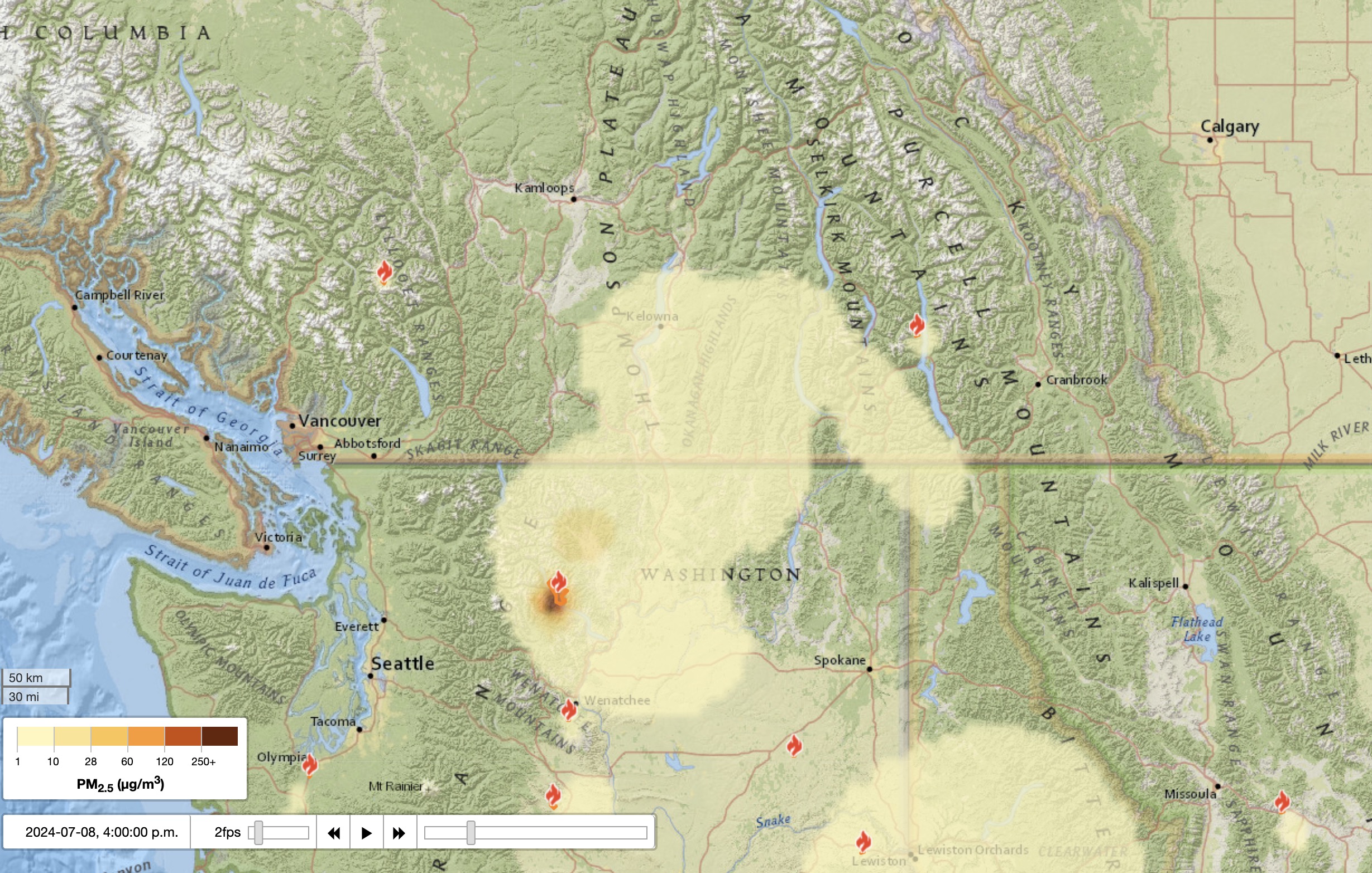 Smoke from Washington fire fills Okanagan skies - TimesChronicle.ca