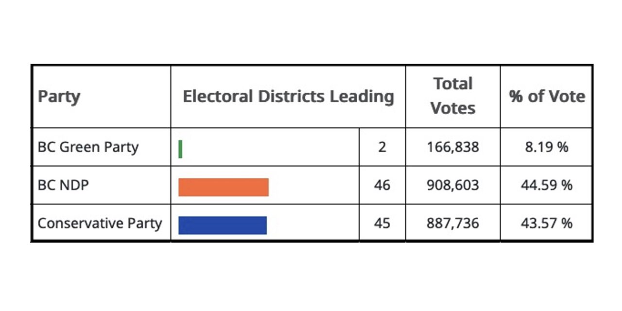 Voters deliver unclear result with no majority, Wilson wins riding ...