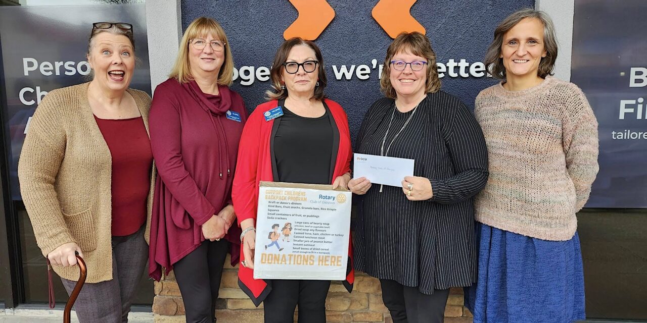 Rotary's Backpack Program awarded OCU grant - TimesChronicle.ca