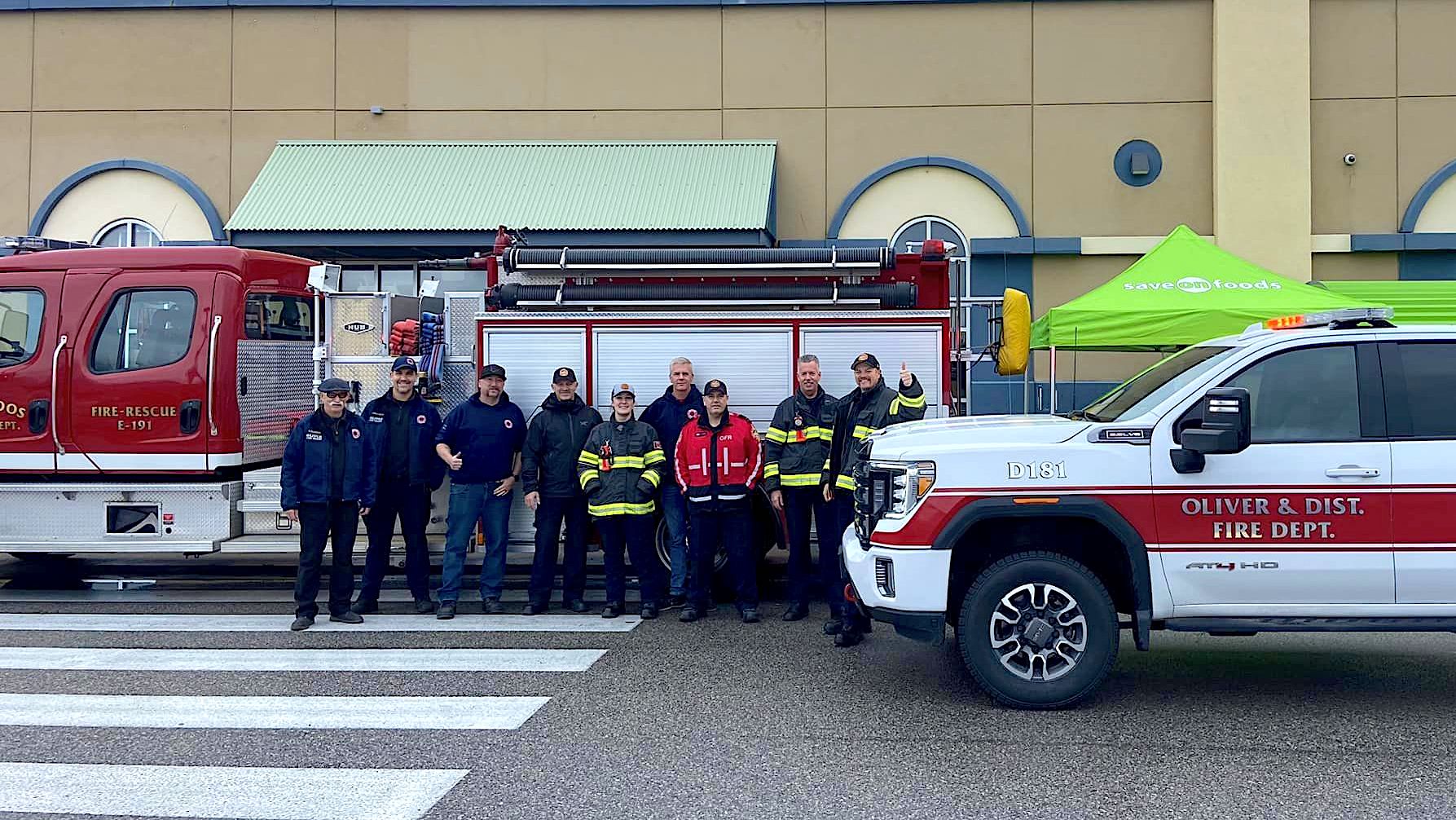 Firefighters pull in donations for Osoyoos Food Bank - TimesChronicle.ca
