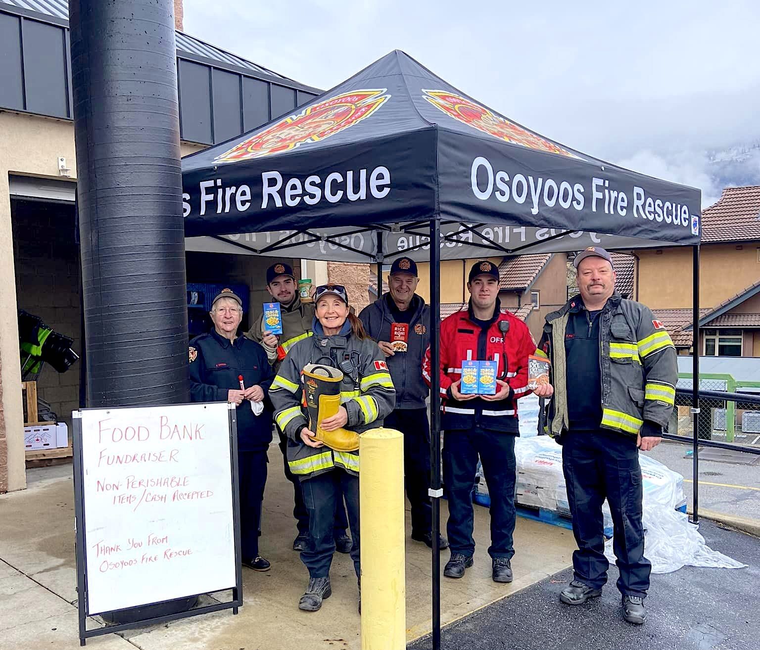 Firefighters pull in donations for Osoyoos Food Bank - TimesChronicle.ca