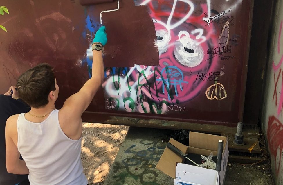 Youth on a mission clean Oliver graffiti - TimesChronicle.ca