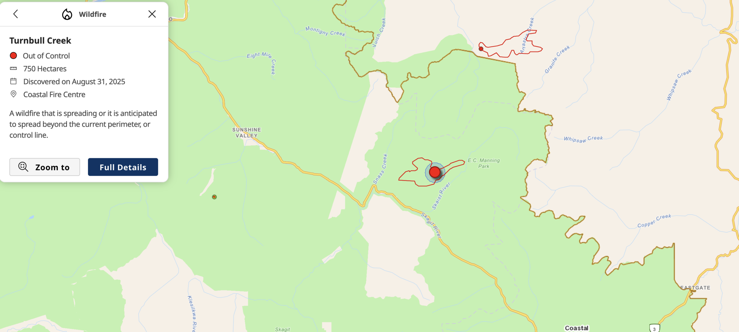 Manning fire 2km from Hwy. 3 but no danger says BCWS - TimesChronicle.ca